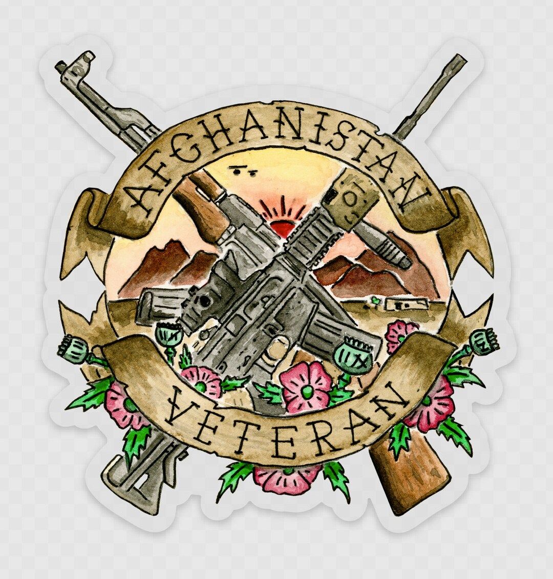 Afghanistan Veteran Clear Sticker - Etsy