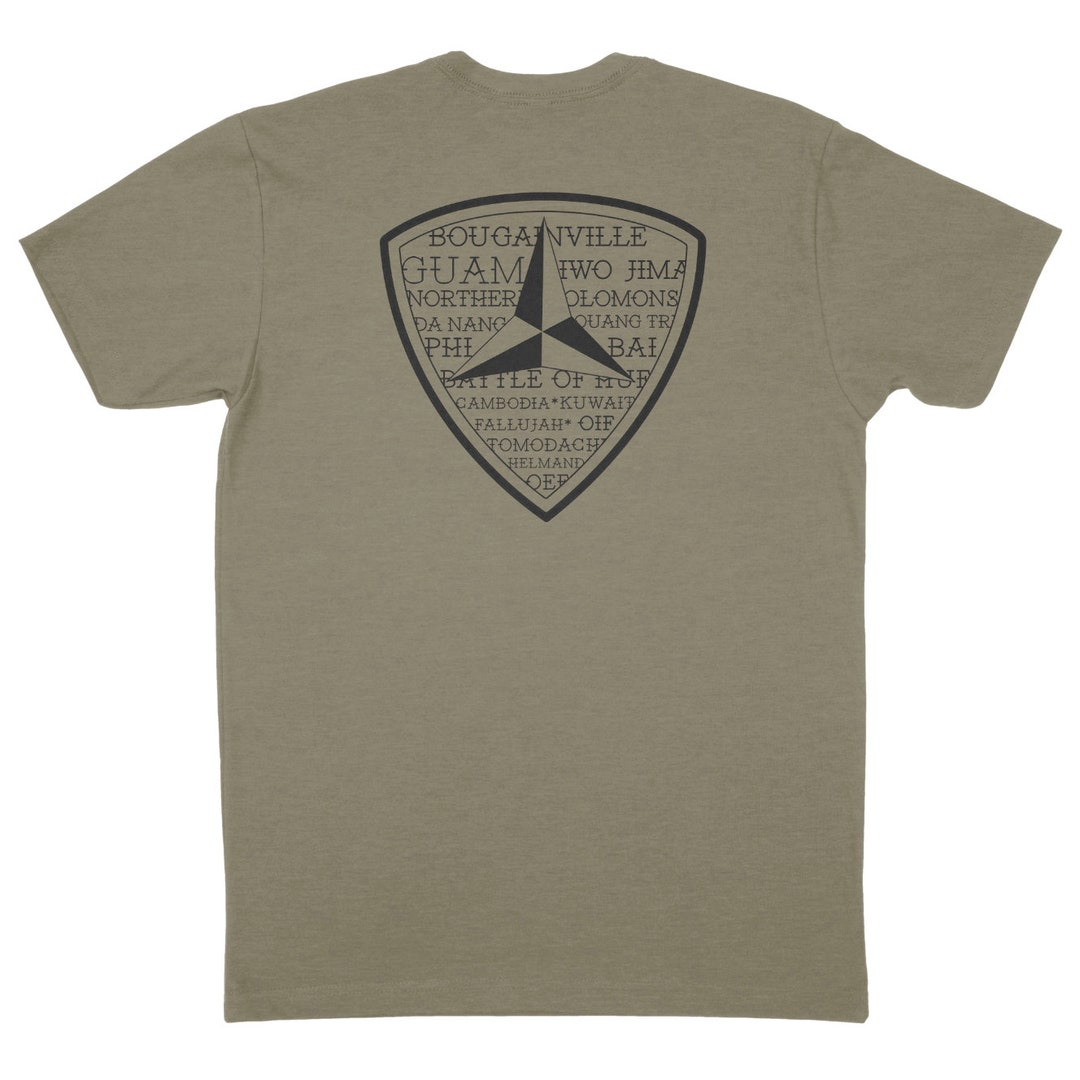 3rd Marine Division Major Battles T-shirt, Fighting Third, USMC ...