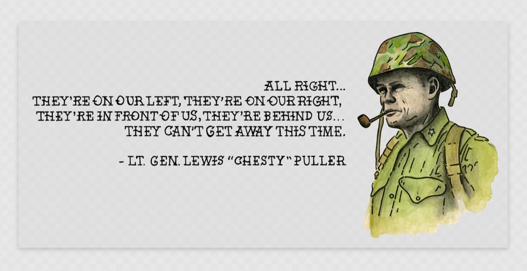 Lt. Gen Lewis "chesty" Puller Clear Sticker, Military Leaders, Quotes ...