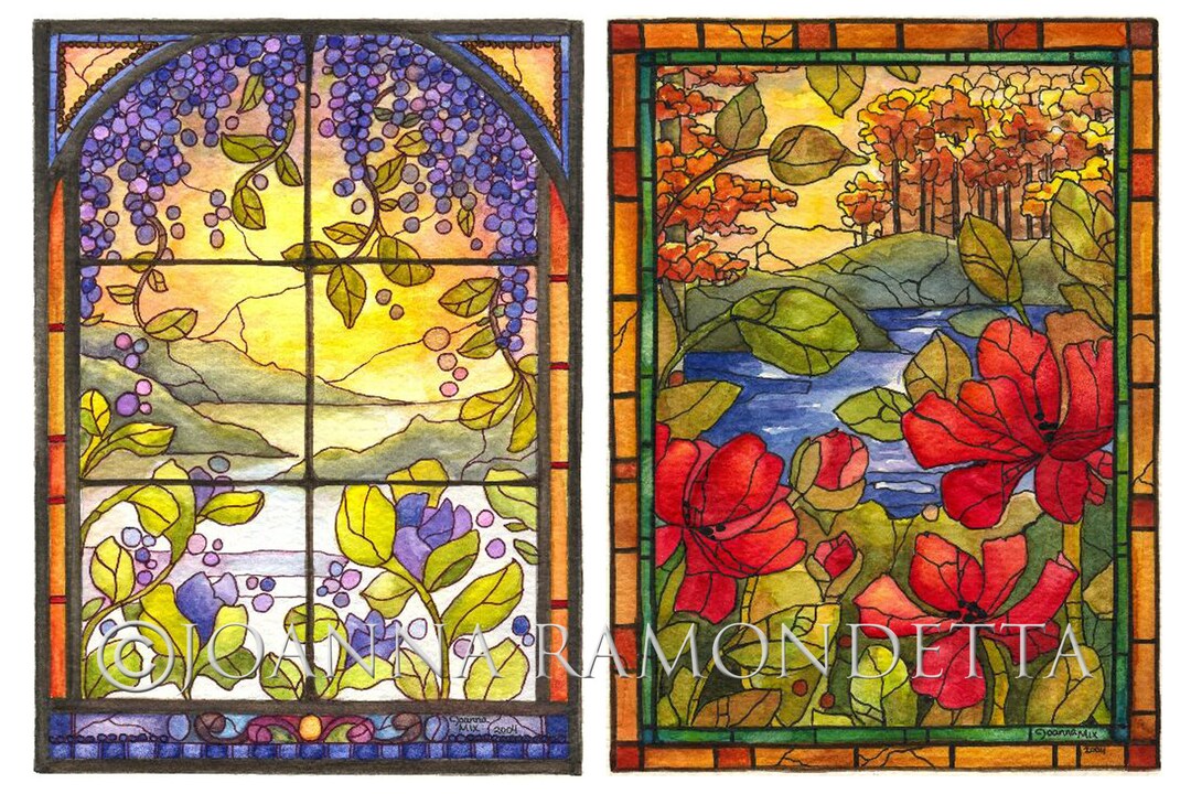 Stained Glass Window Cards Box of 8 - Etsy