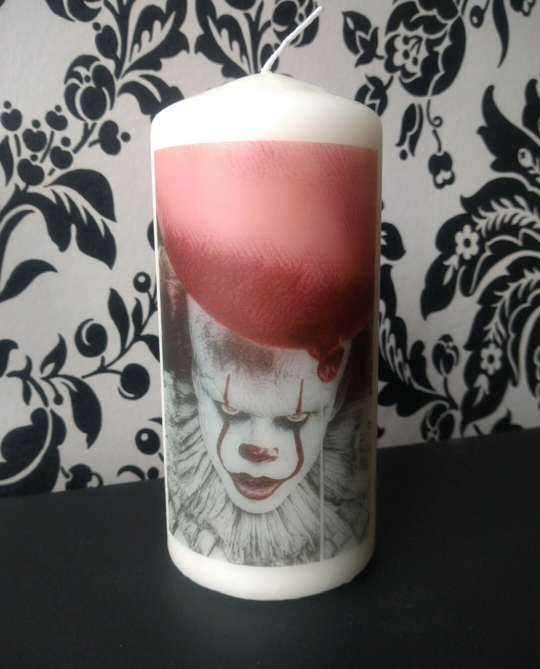 IT Inspired Pillar Candle Clown, Film, Movie. Birthday, Christmas, Gift ...
