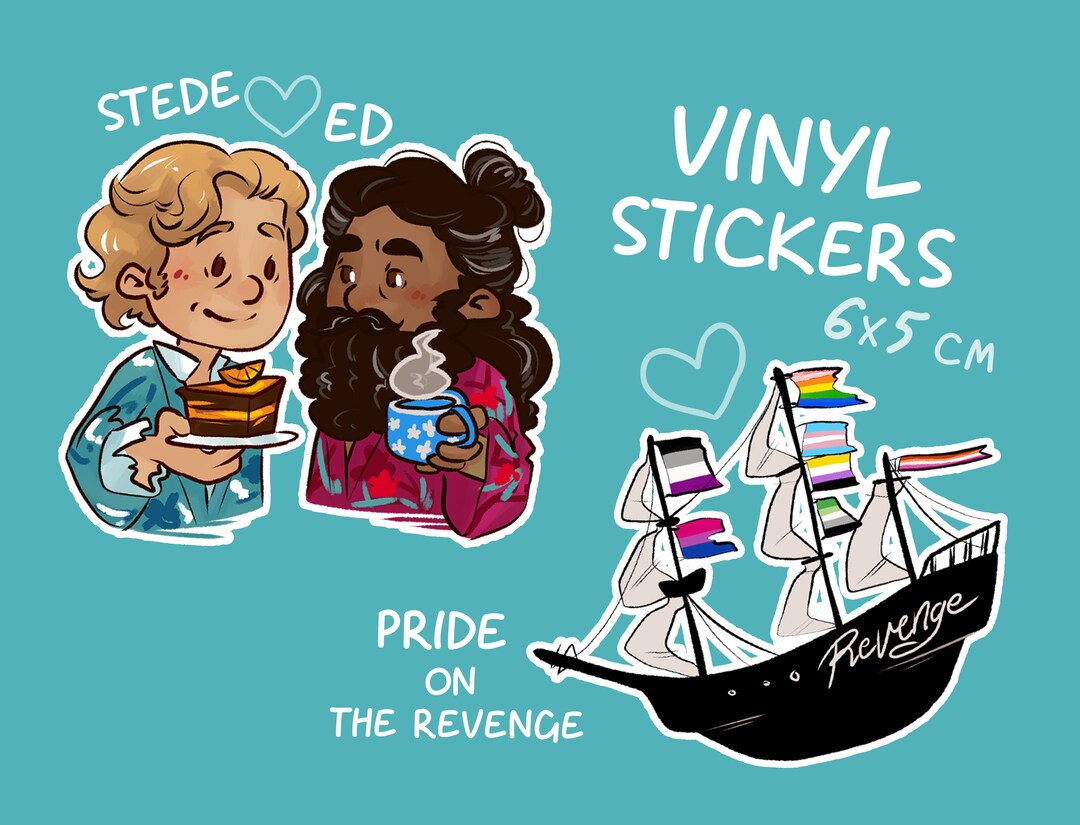 Gentlebeard Blackbonnet Vinyl Sticker Revenge OFMD Chibi - Etsy