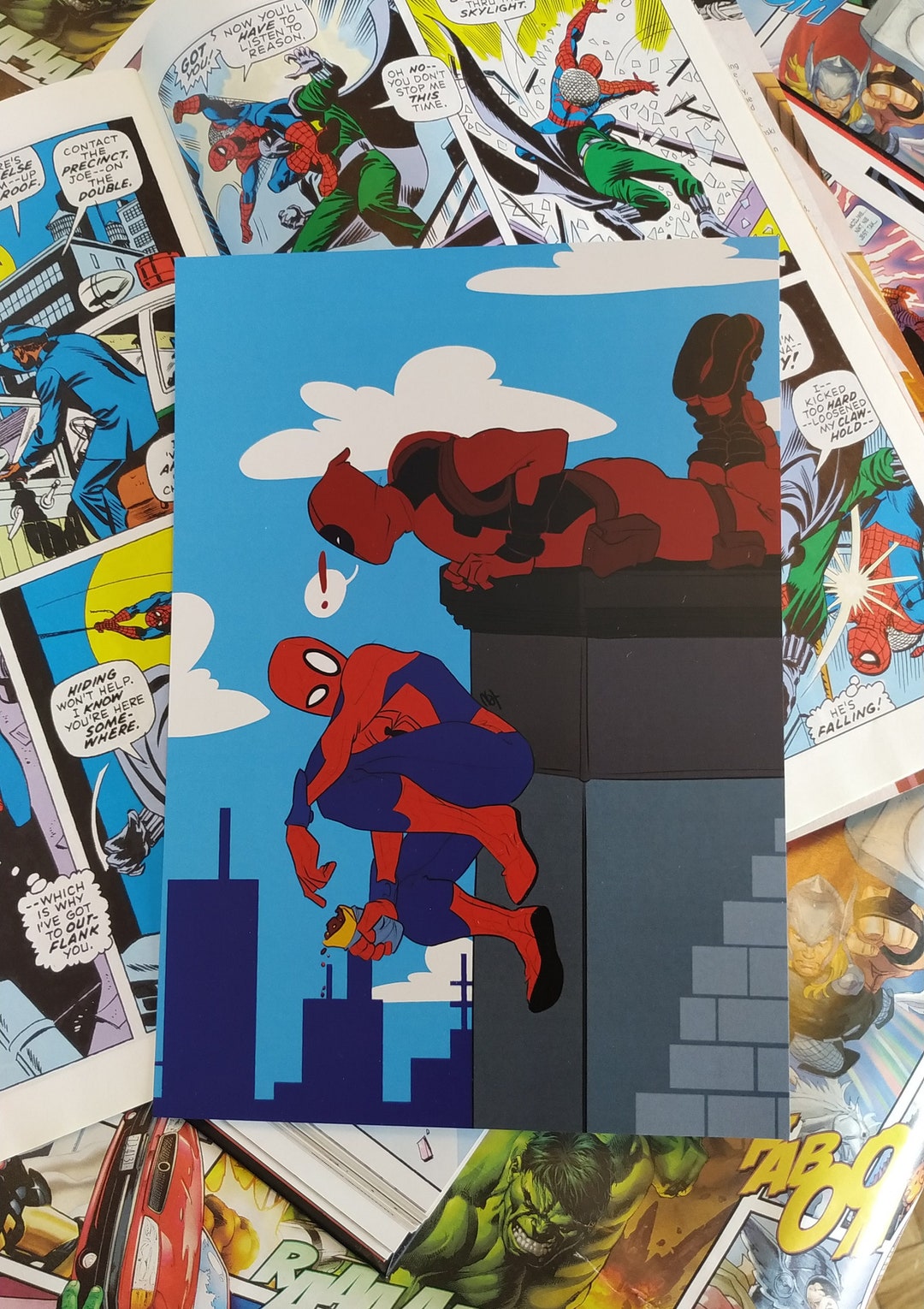 Oh, Hi Spidey! | Spideypool | Print A5 - Etsy
