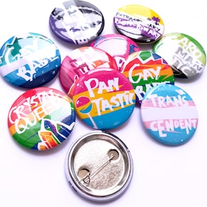 LGBTQ PRIDE PUNS Button | Asexual, Aromantic, Pansexual, Lesbian ...