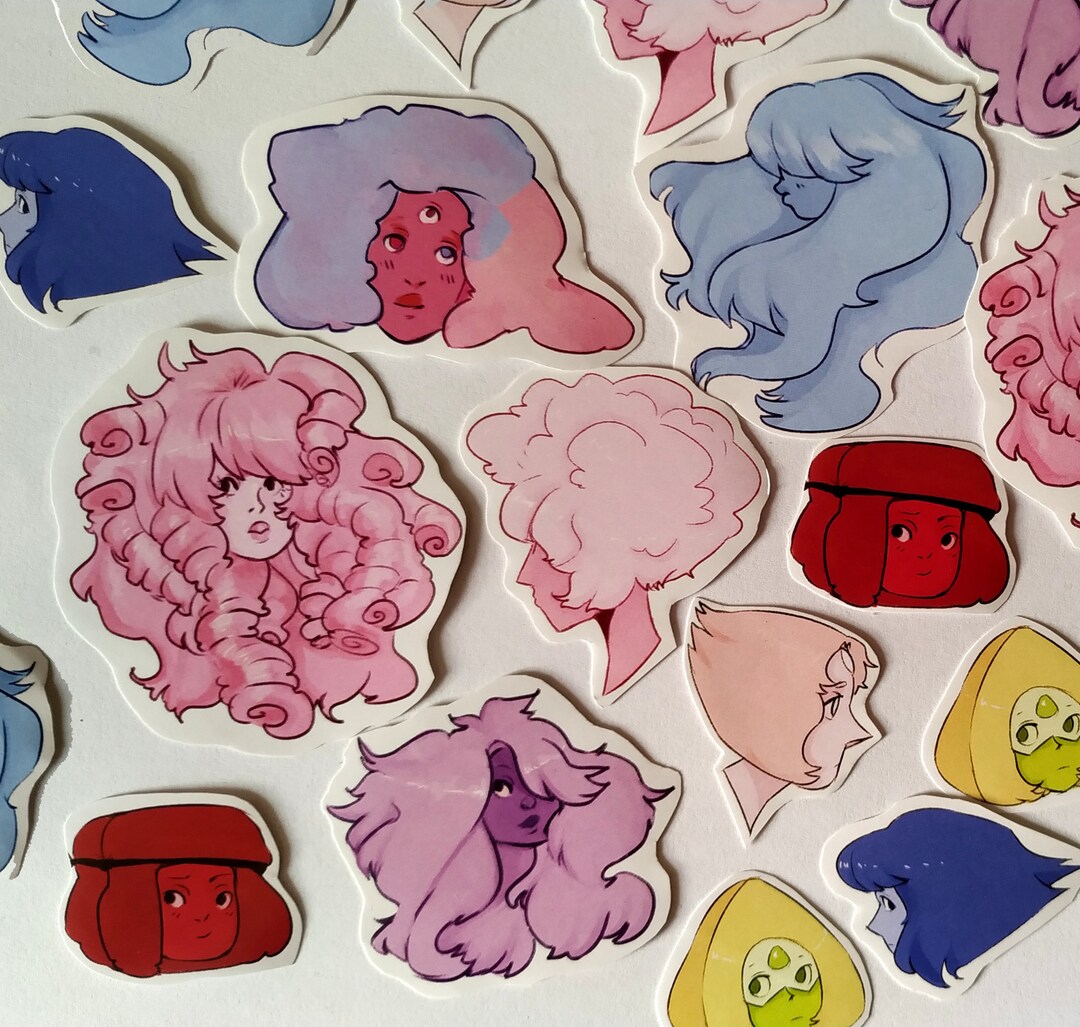 CRYSTAL GEMS Sticker Set Garnet Lapis Peridot Pearl Ruby - Etsy