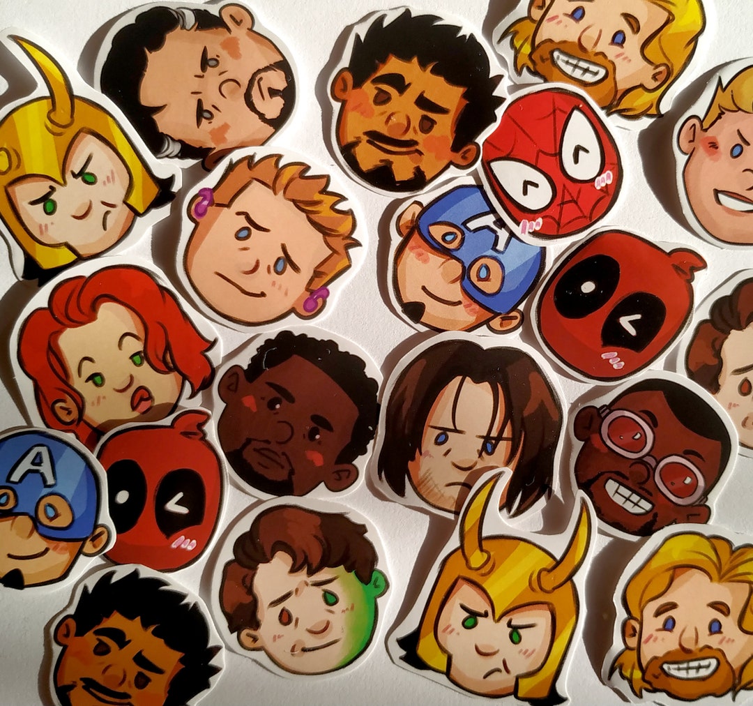Chibi Stickers: Iron Man Captain America Spider-man - Etsy UK
