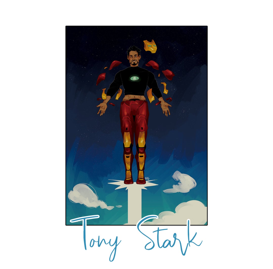 Flying Into the Abyss Tony Stark Print A4 - Etsy