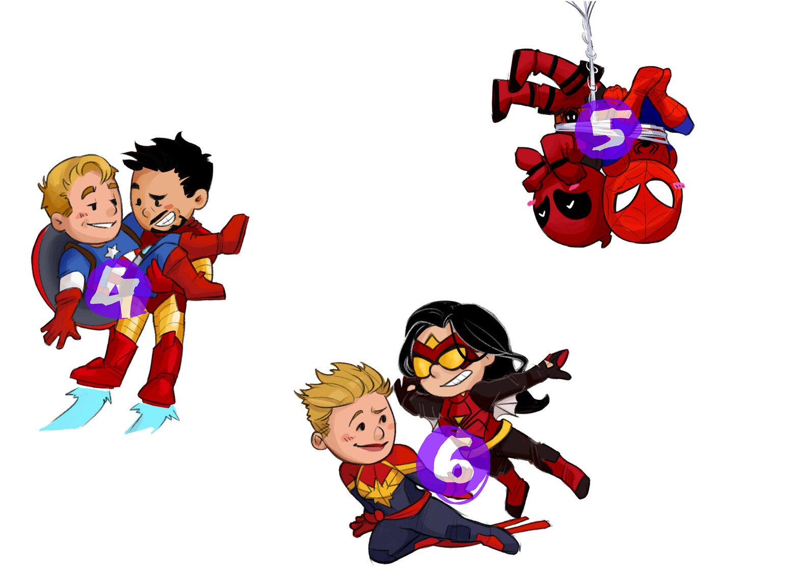Superhero Ships and Buddies Stickers: Stony Spideypool - Etsy