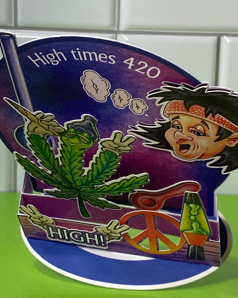 420 High Times Pop up Card Bong Marijuana Hemp Lava Lamp - Etsy