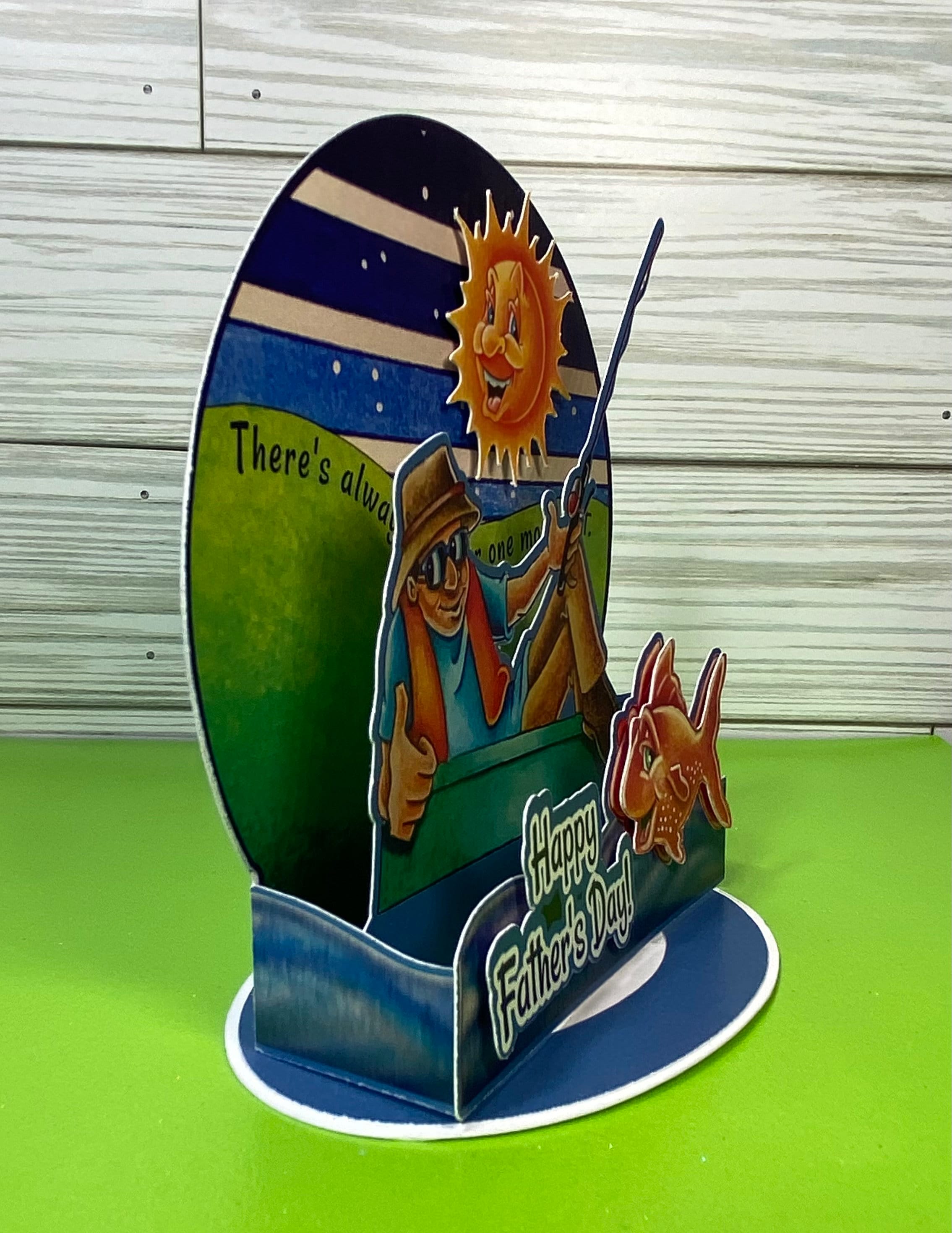 Pop-up Fisherman Birthday Card, Jeff Wissman Art - Etsy