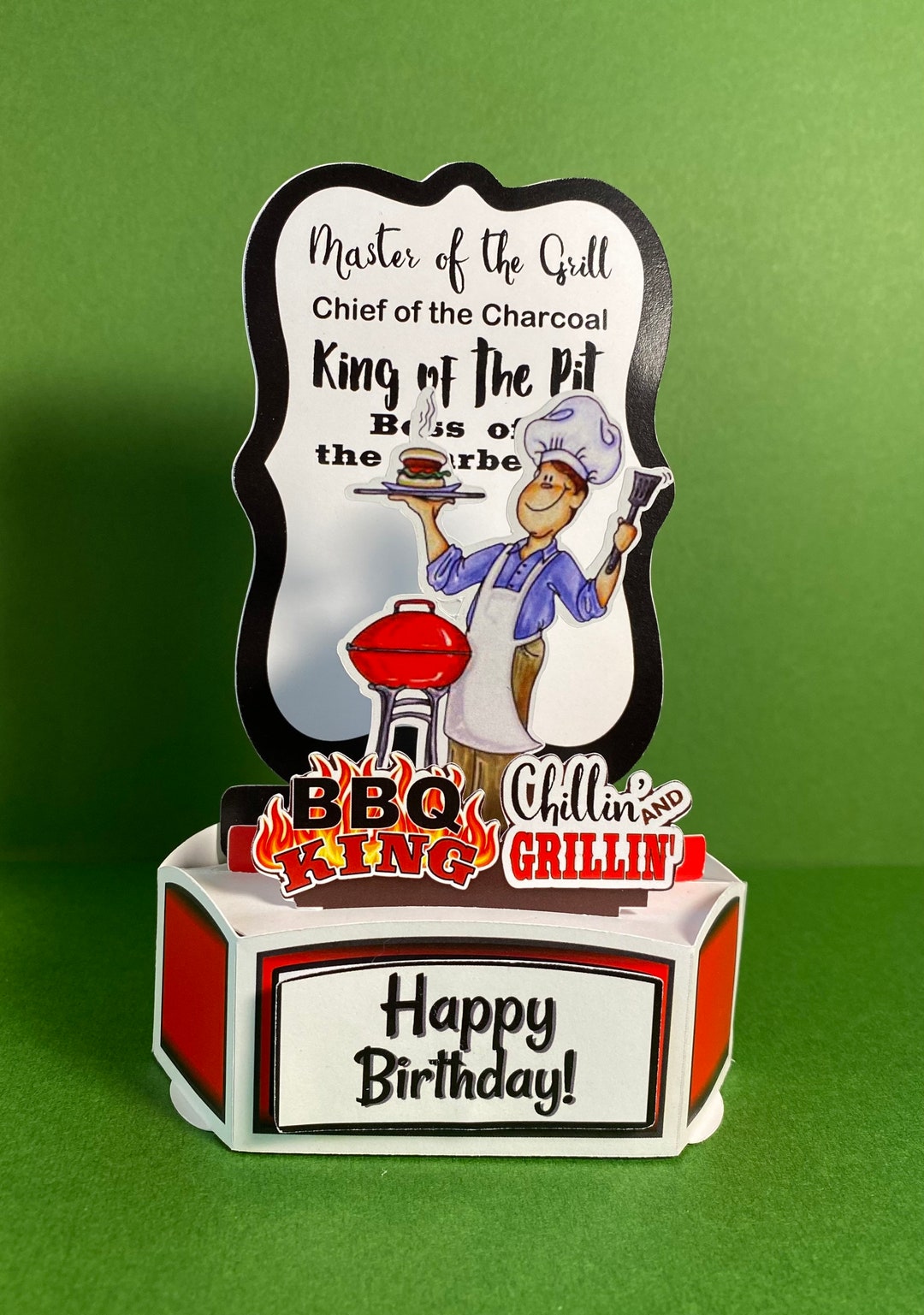 Happy Birthday BBQ King Pop up Card - Etsy