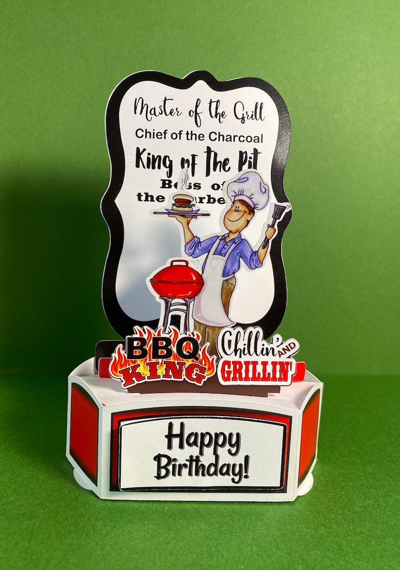 Happy Birthday BBQ King Pop up Card - Etsy