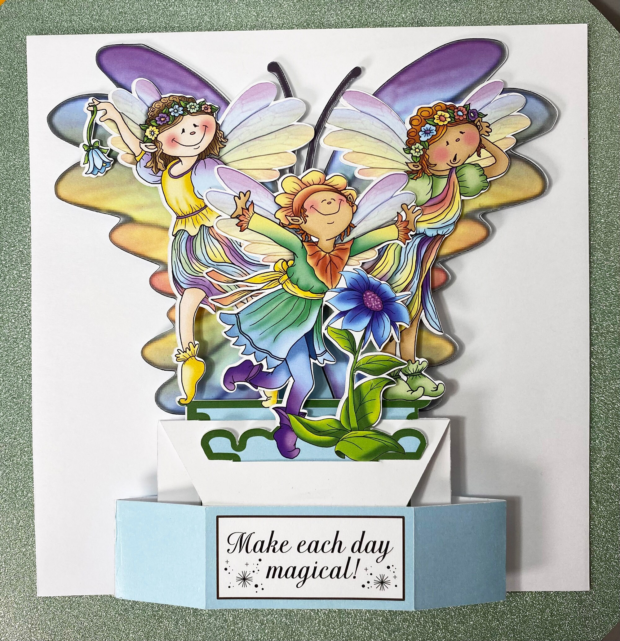 Fairy 3D Pop up Greeting Card, make It a Magical Day, Garden Fairies - Etsy