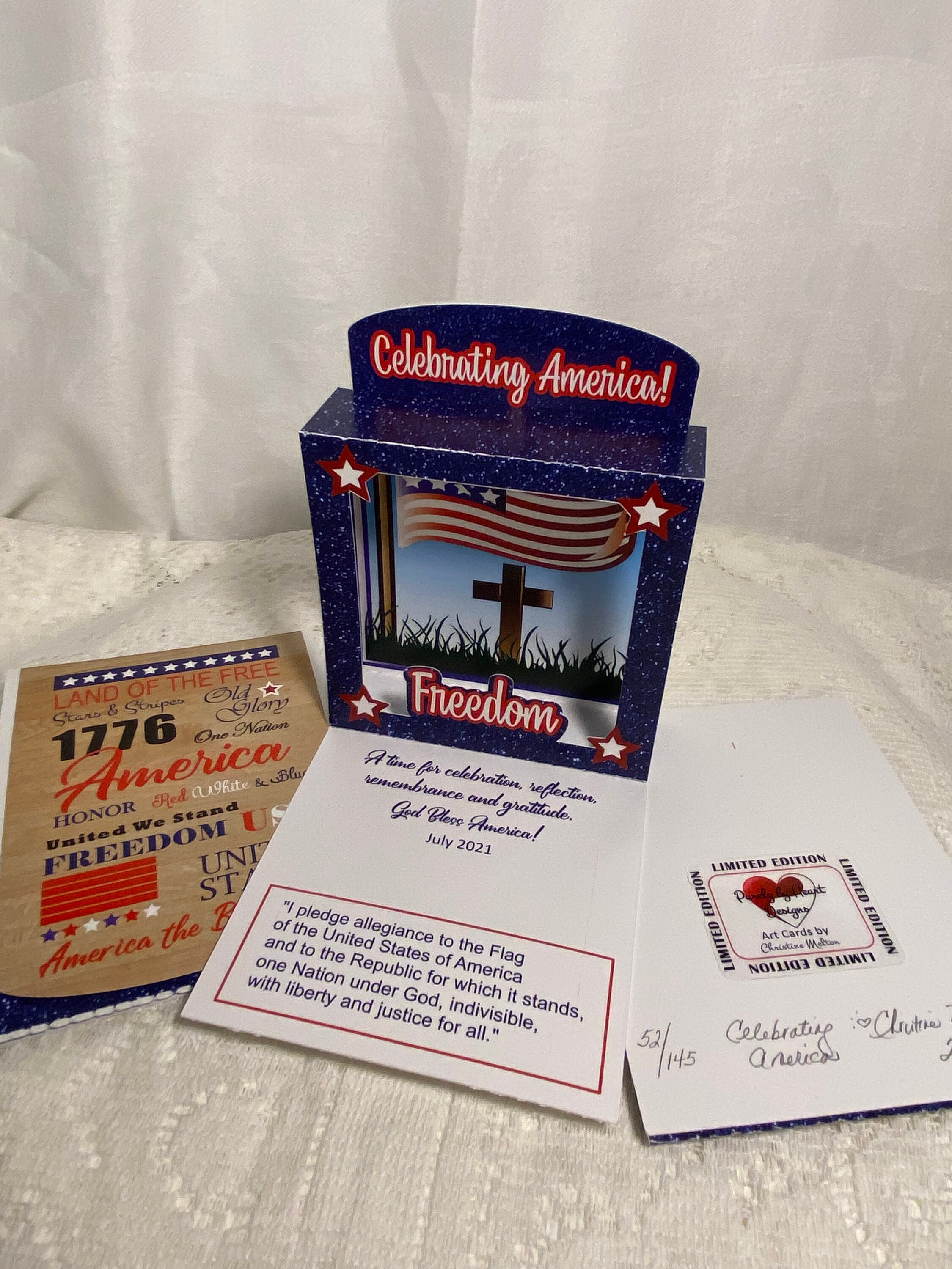 Patriotic Card Featuring Pledge of Allegiance for Freedom, Liberty ...