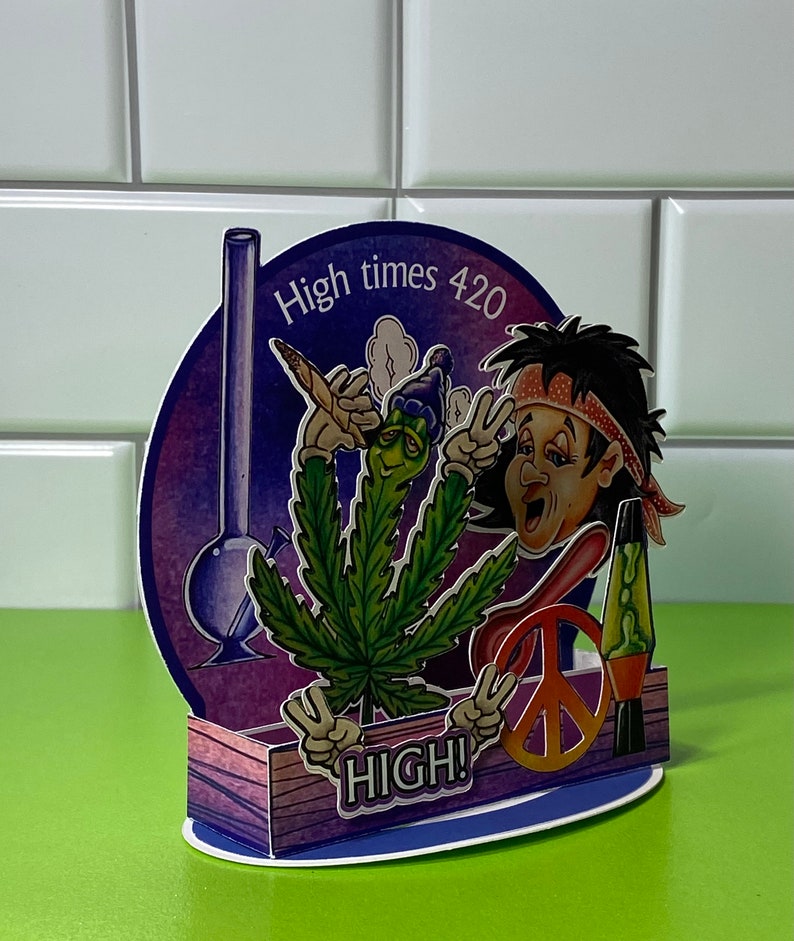 420 High Times Pop up Card, Bong, Marijuana, Hemp, Lava Lamp, Pipe - Etsy