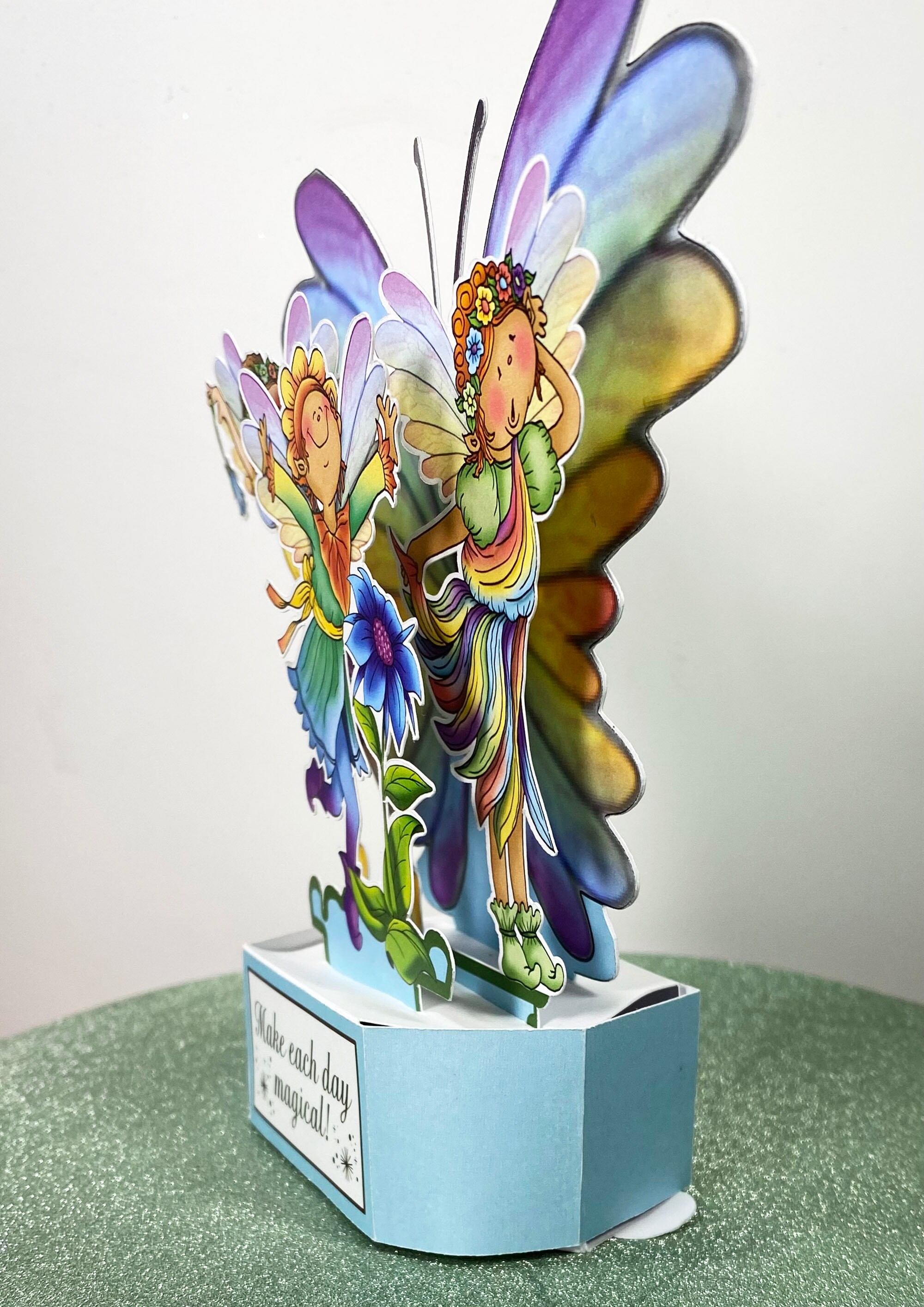Fairy 3D Pop up Greeting Card, "make It a Magical Day!", Garden Fairies ...