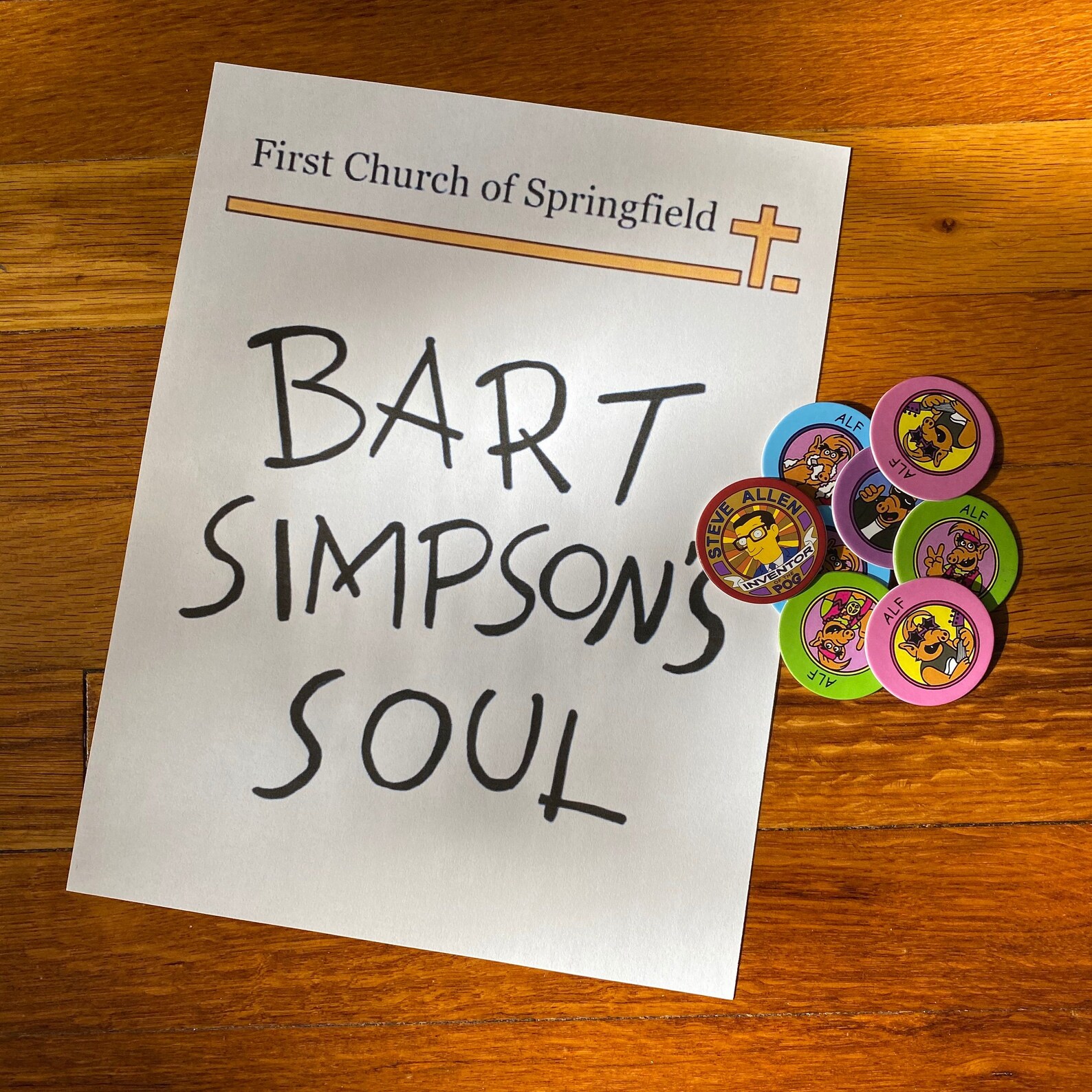 Alf Pog Set & Steve Allen Inventor of Pogs Bart Simpsons - Etsy