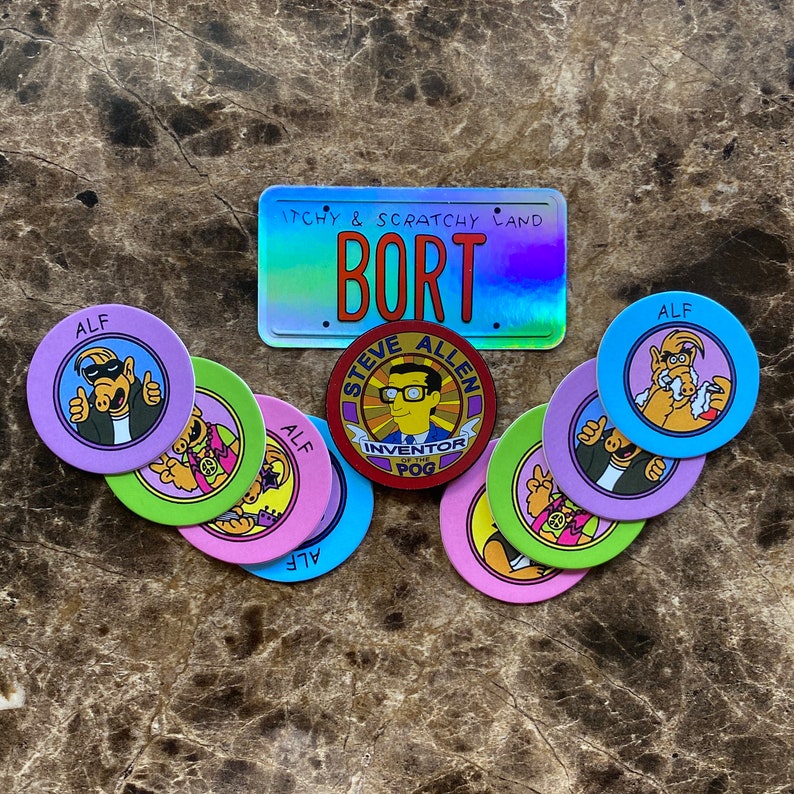 Alf Pog Set Steve Allen Slammer Inventor of Pogs and Bort | Etsy