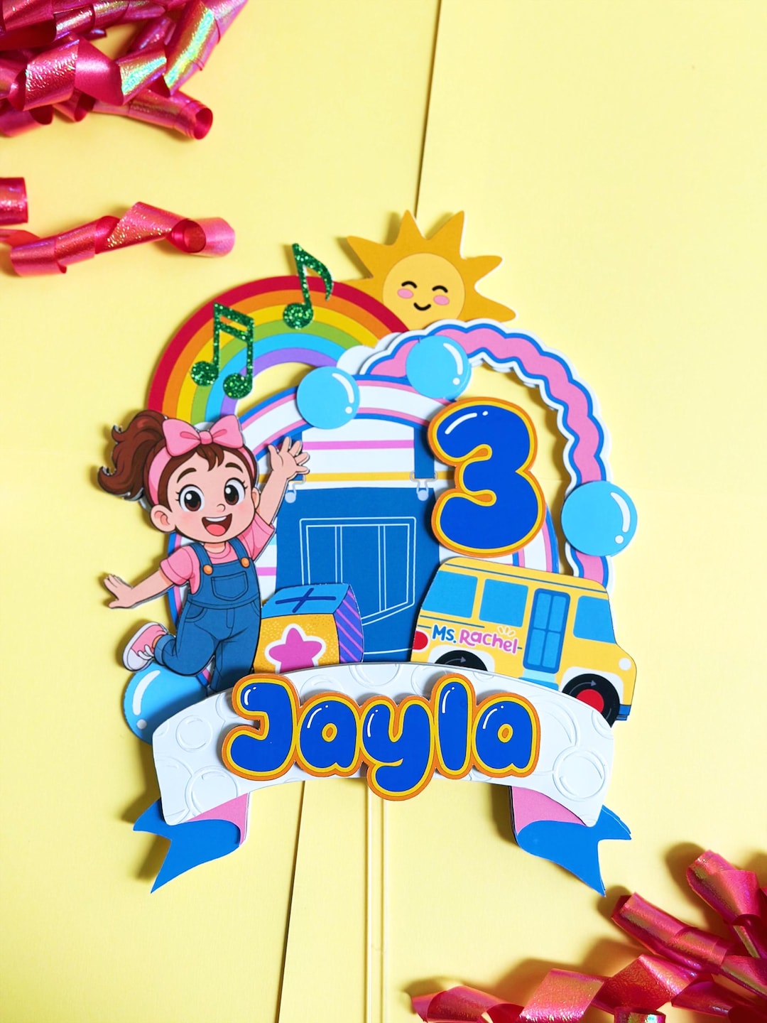Ms Rachel Inspired Birthday Cake Topper | Can You Say One | Icky Sticky ...