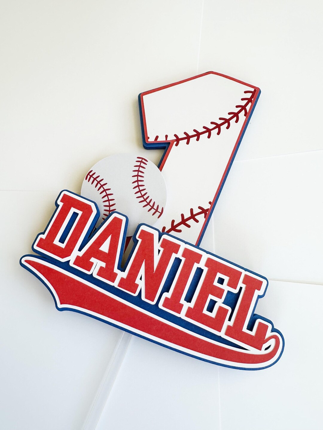 Rookie of the Year 3D Cake Topper | Baseball First Birthday Decor ...