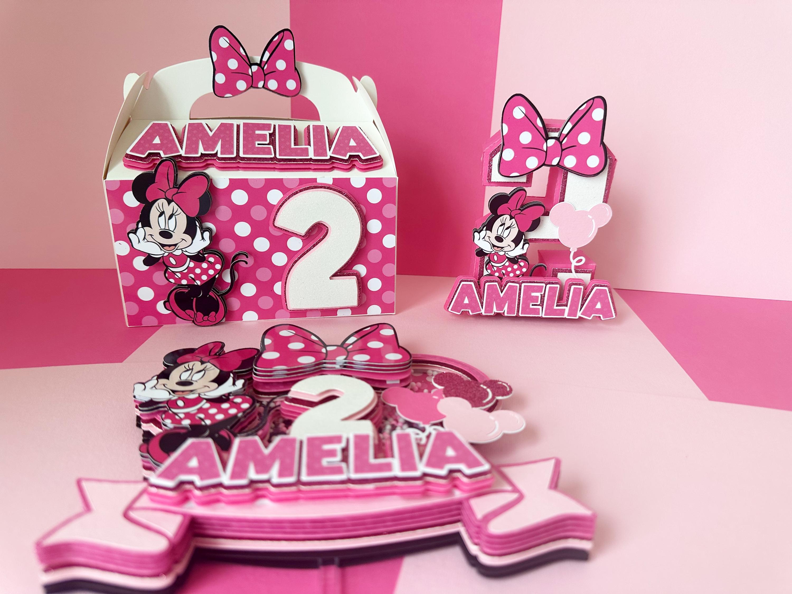 Minnie Mouse Custom Gable Favor Boxes | Personalized Birthday Candy ...