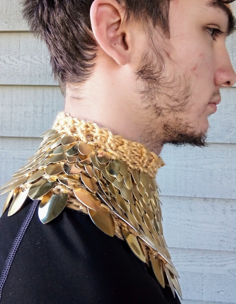 Gold Scale Collar/Gorget | Etsy