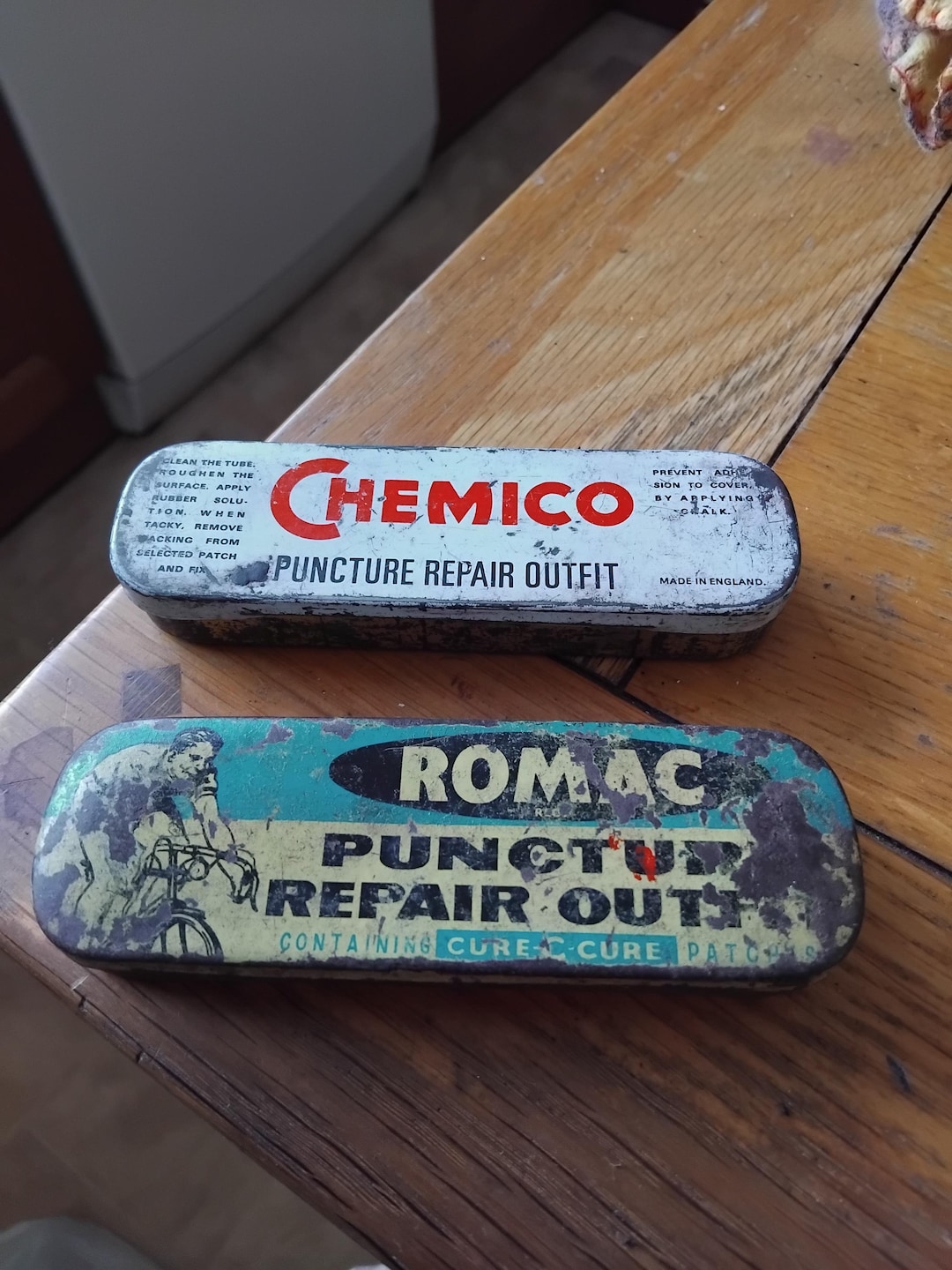 Pair of Old Puncture Repair Tins - Etsy