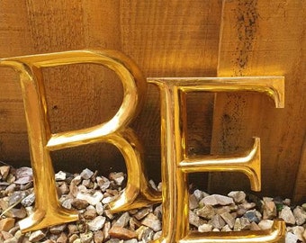Gold Leaf Window Letters | Etsy