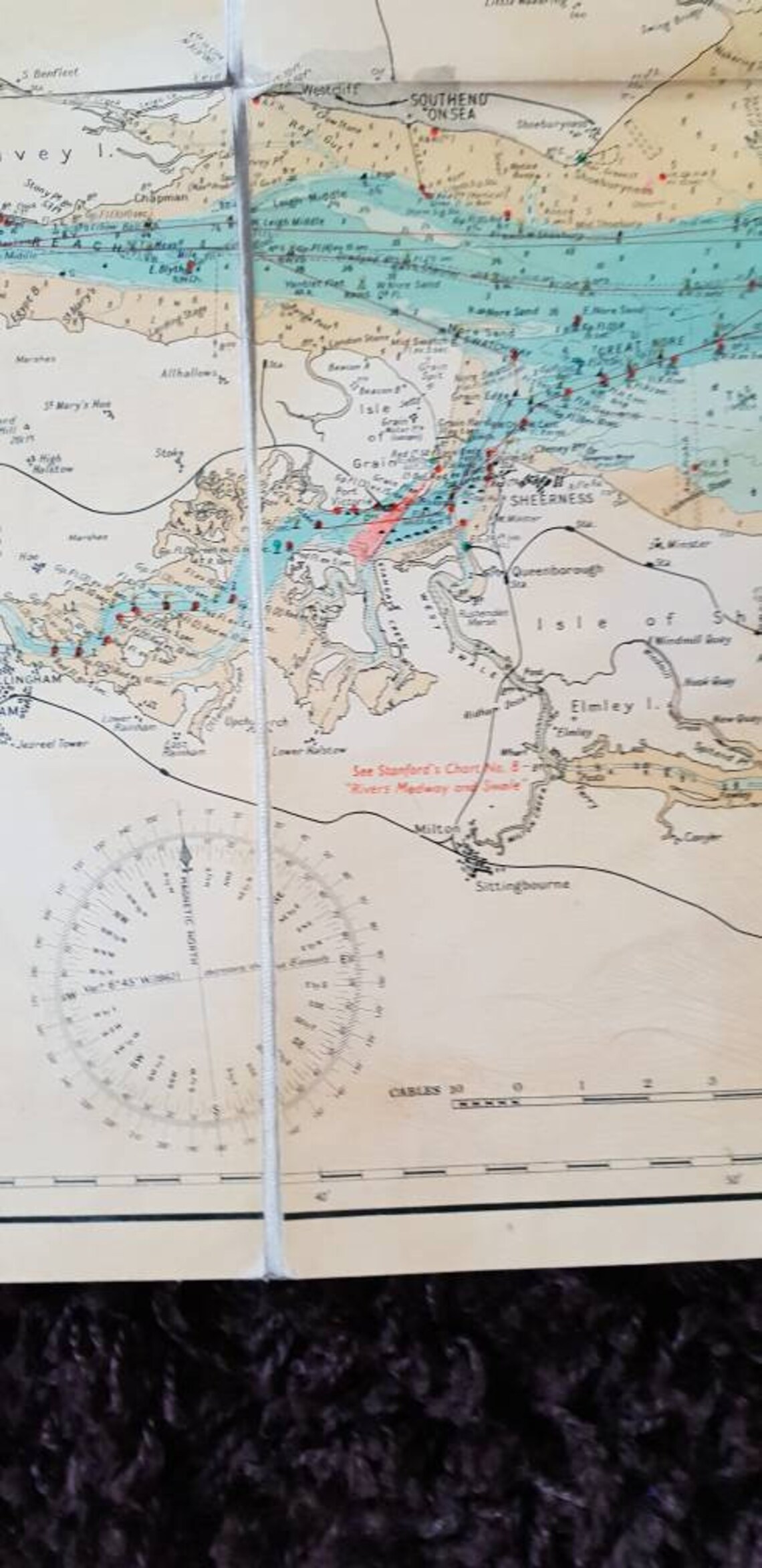 THAMES ESTUARY MAP | Etsy