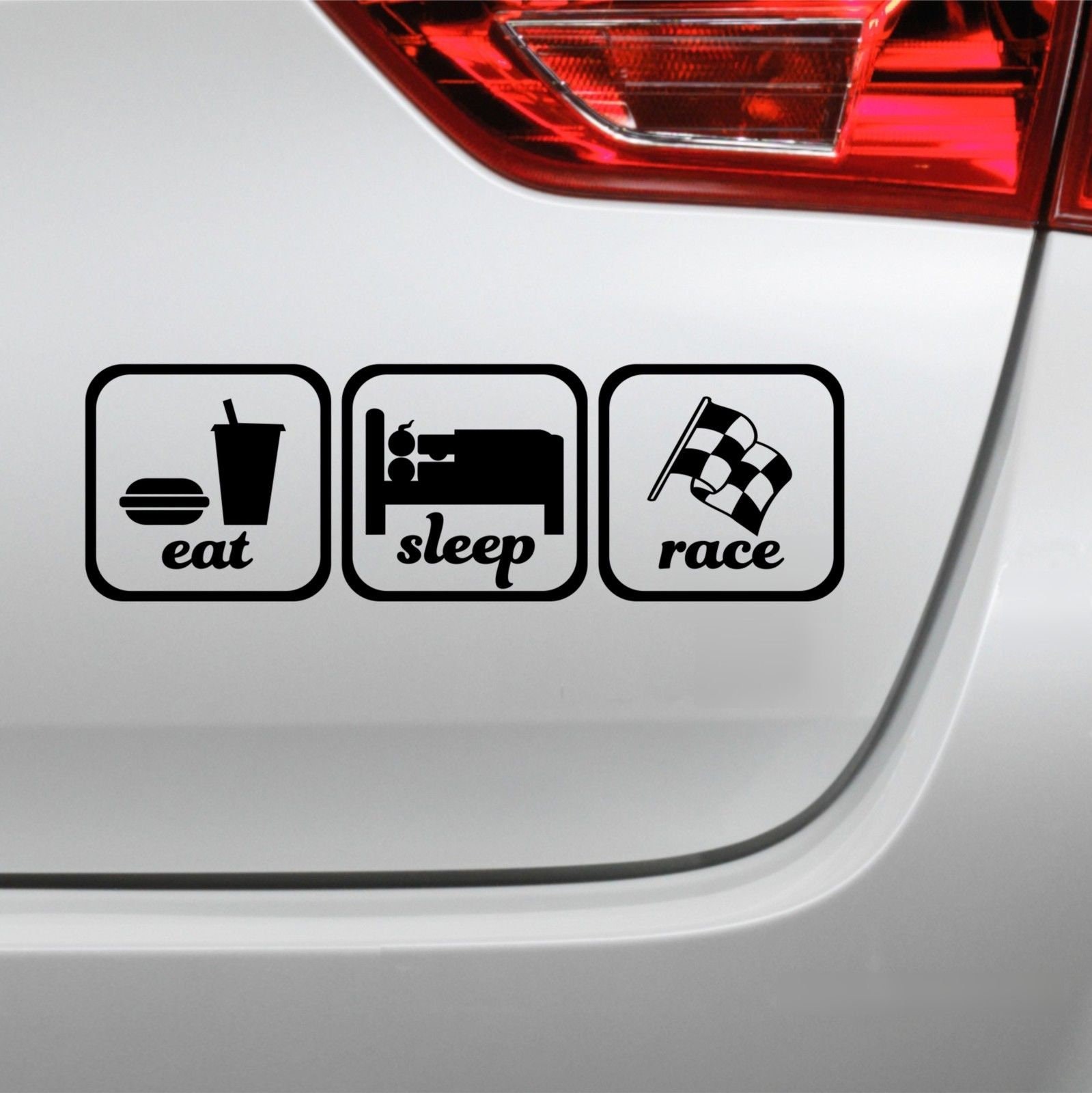 Eat Sleep Race Sticker