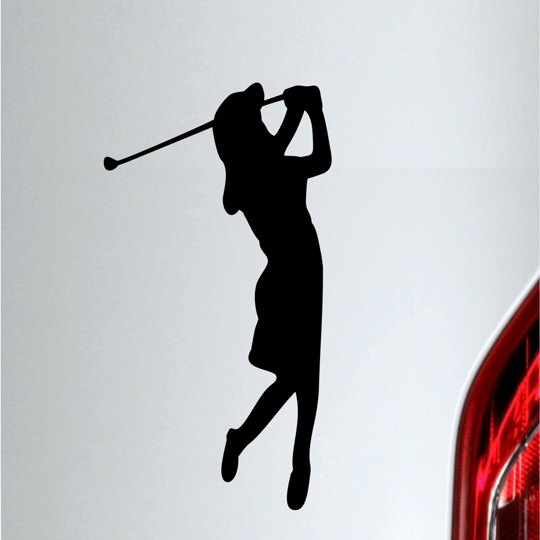 Female Golfer Sticker Golfer Golf Sport Car Sticker - Etsy