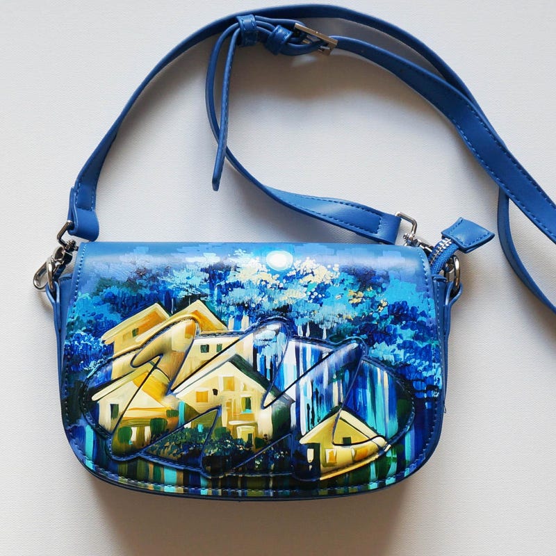 Hand Painted Handbag - Etsy