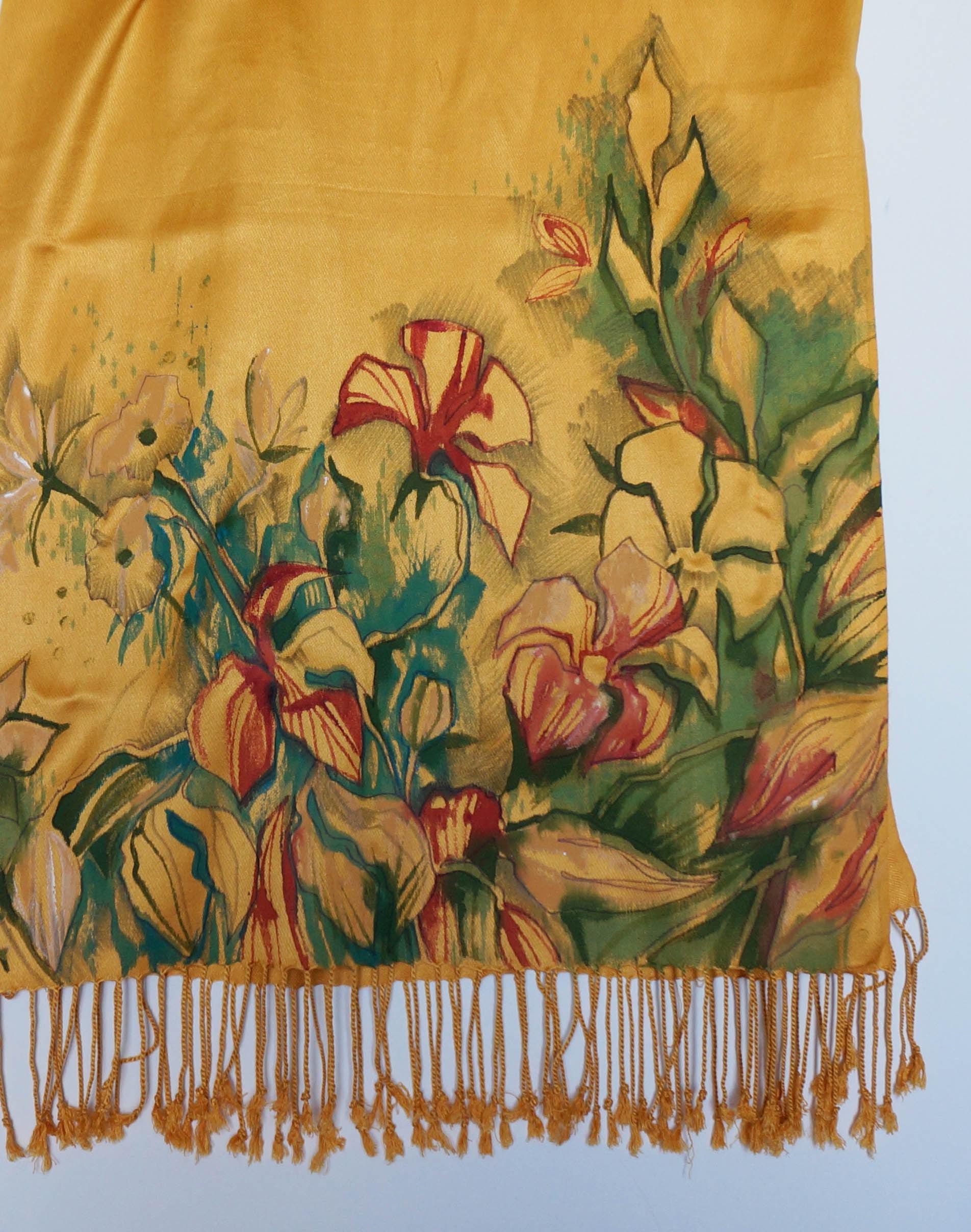 Original Hand Painted Modal Scarf Not Printed! Available for Shipping ...