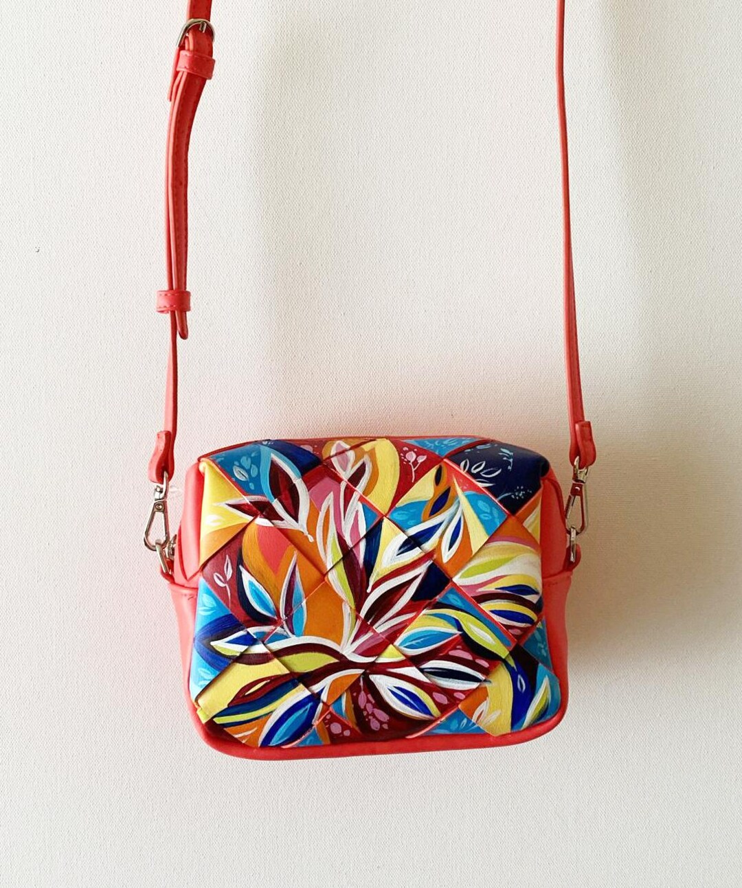 Hand Painted Clutch, Exclusive Artwork "flowers" - Etsy