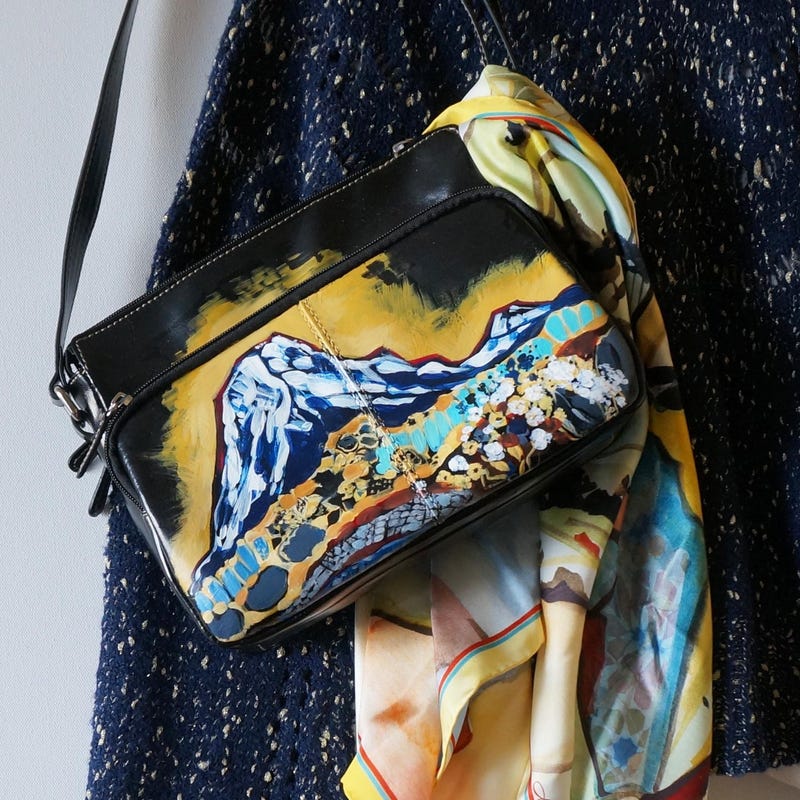 Hand Painted Handbag - Etsy