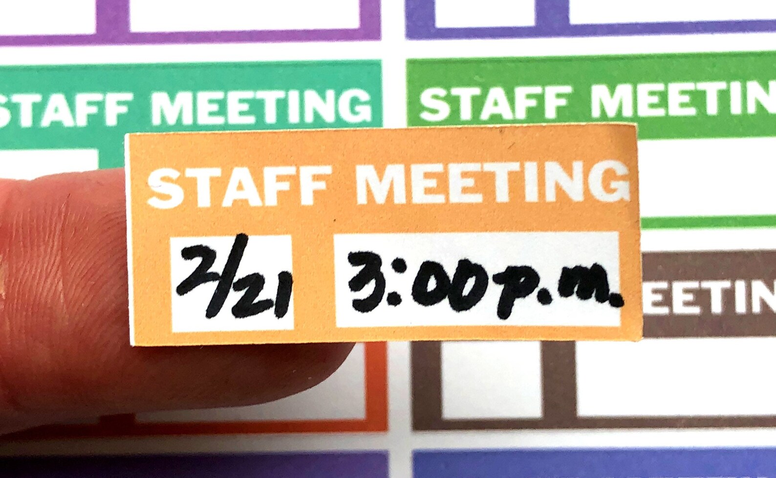 JSD230 Staff Meeting Planner Stickers Date and Time Stickers Work ...
