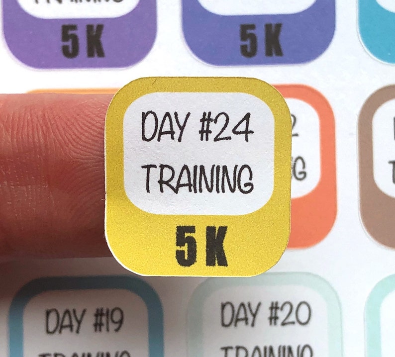 JSD241 5k Training Stickers Planner Stickers Runner - Etsy