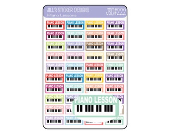 Happy Piano Music Tracker Reminder Kawaii Stickers Erin - Etsy