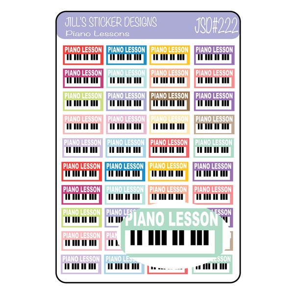 Piano Lessons Stickers - Etsy
