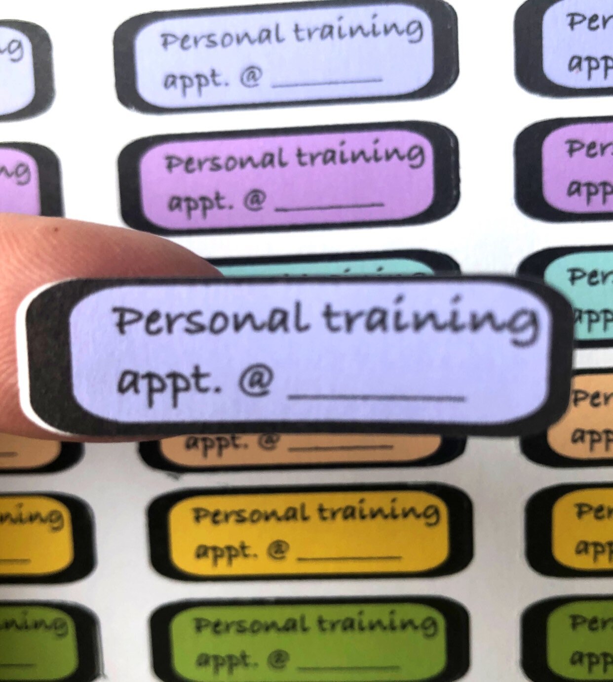JSD197 Personal Training Appointment Stickers Exercise Stickers Planner ...