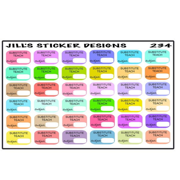 Substitute Planner Stickers - Etsy