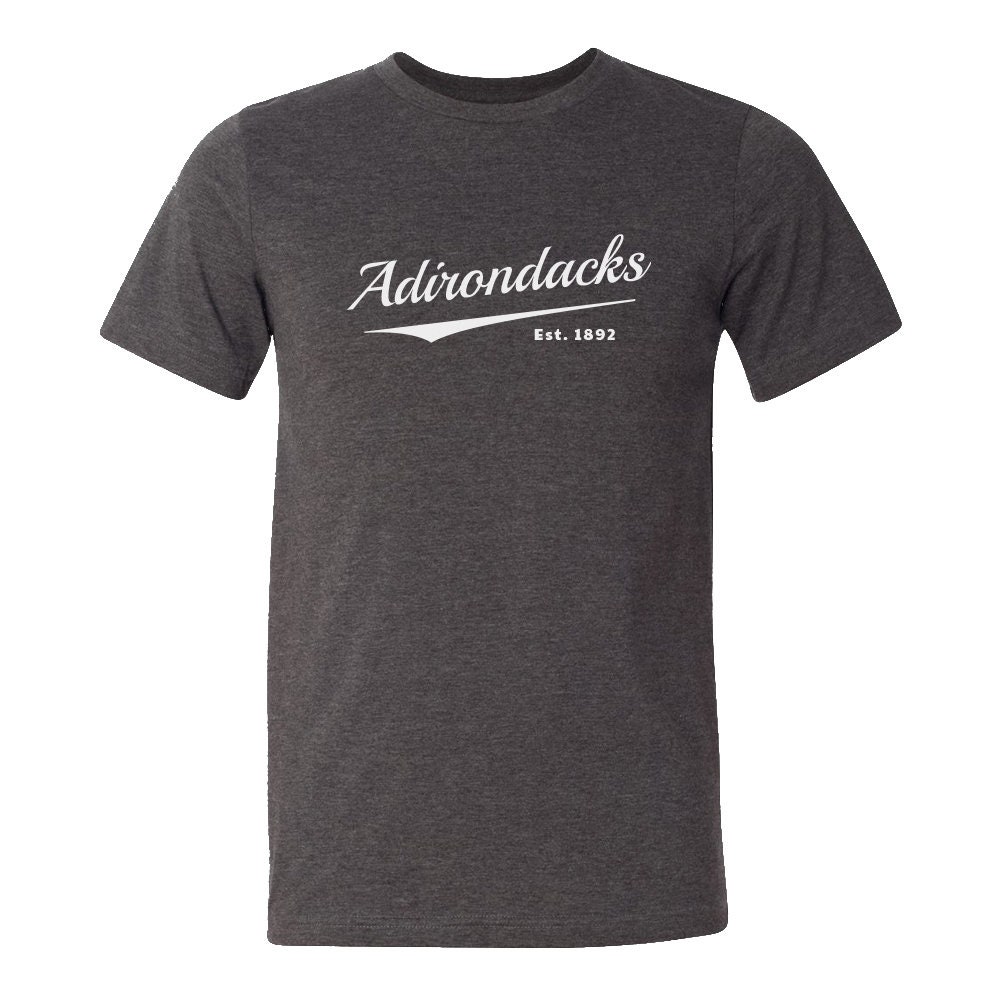 Adirondacks Classic Script Logo Print Tee Shirt - Eco-friendly T-shirt ...