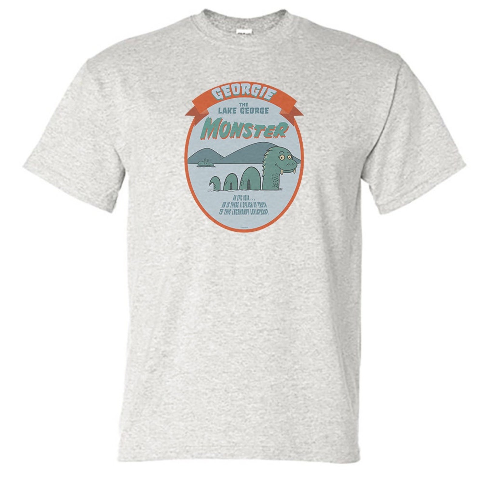 Lake George Monster Georgie Unisex Vintage Short Sleeve T-shirt ...