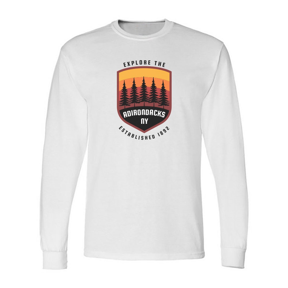 Explore the Adirondacks Design Unisex Long Sleeve T-shirt - Adirondack ...