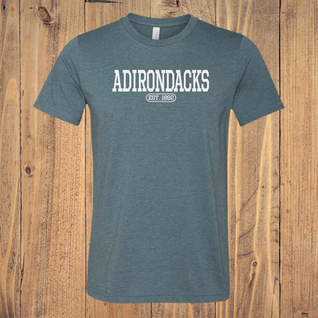 Adirondacks Classic Block Logo Print Tee Shirt - Eco-friendly T-shirt ...