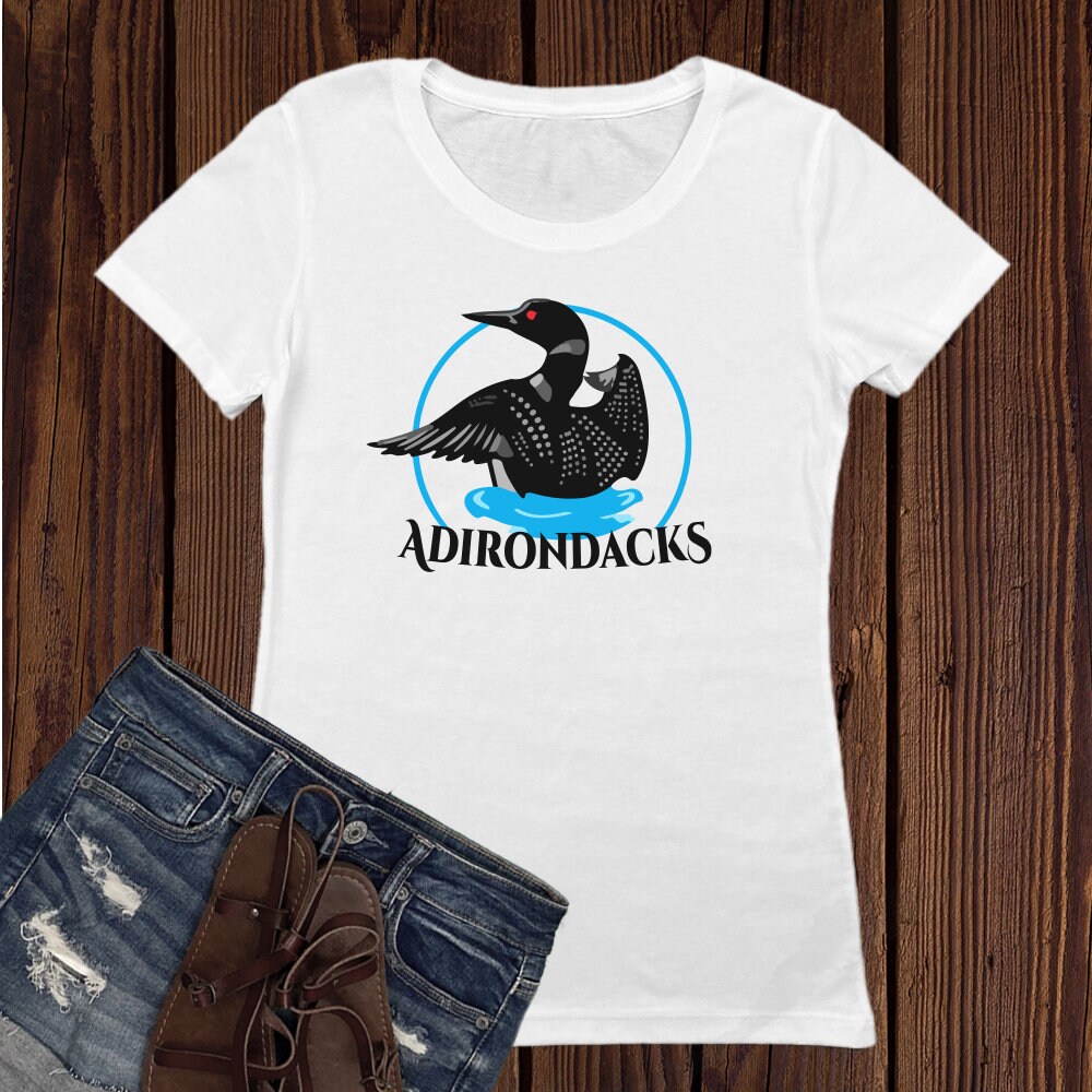 Adirondack Loon Women's Tee Shirt - Adirondack Ladies T-Shirt ...