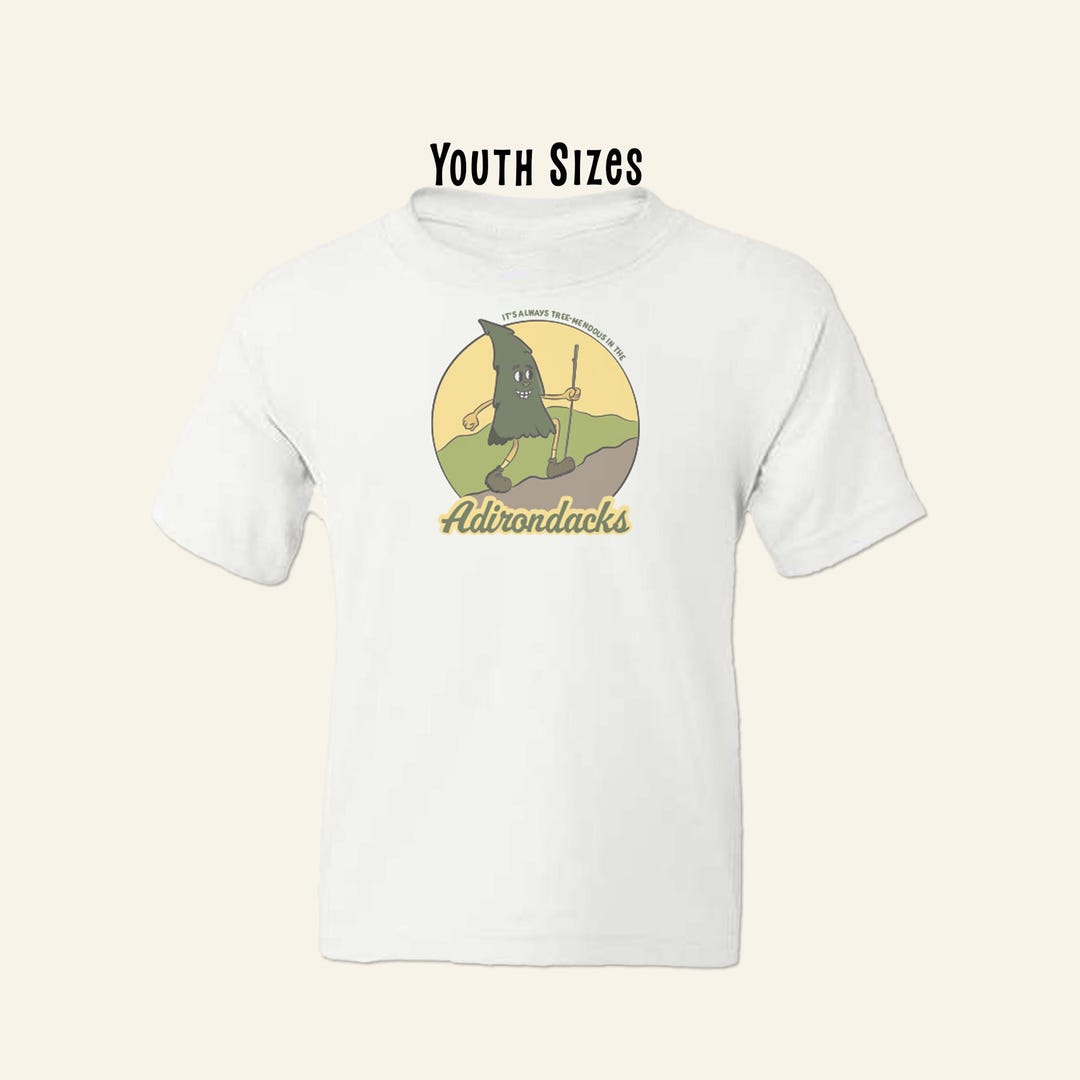 Kids Cute Hiking Adirondacks Youth Tee Shirt - Rubber Hose Adirondacks ...