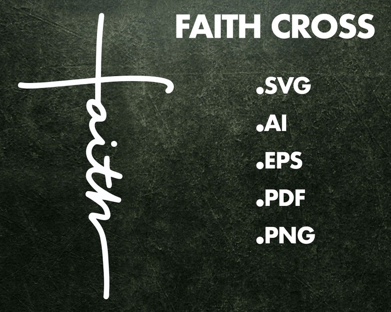 Faith Cross Svg Cut File Faith Cross Clipart Jesus Svg Etsy