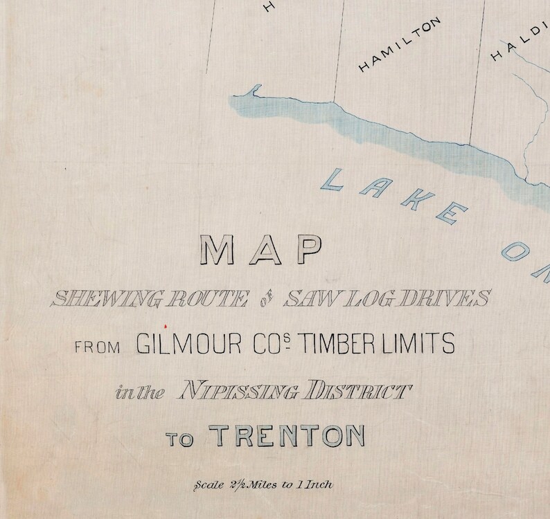 Historic Ontario Log Drive Route Map C.1894 - Etsy