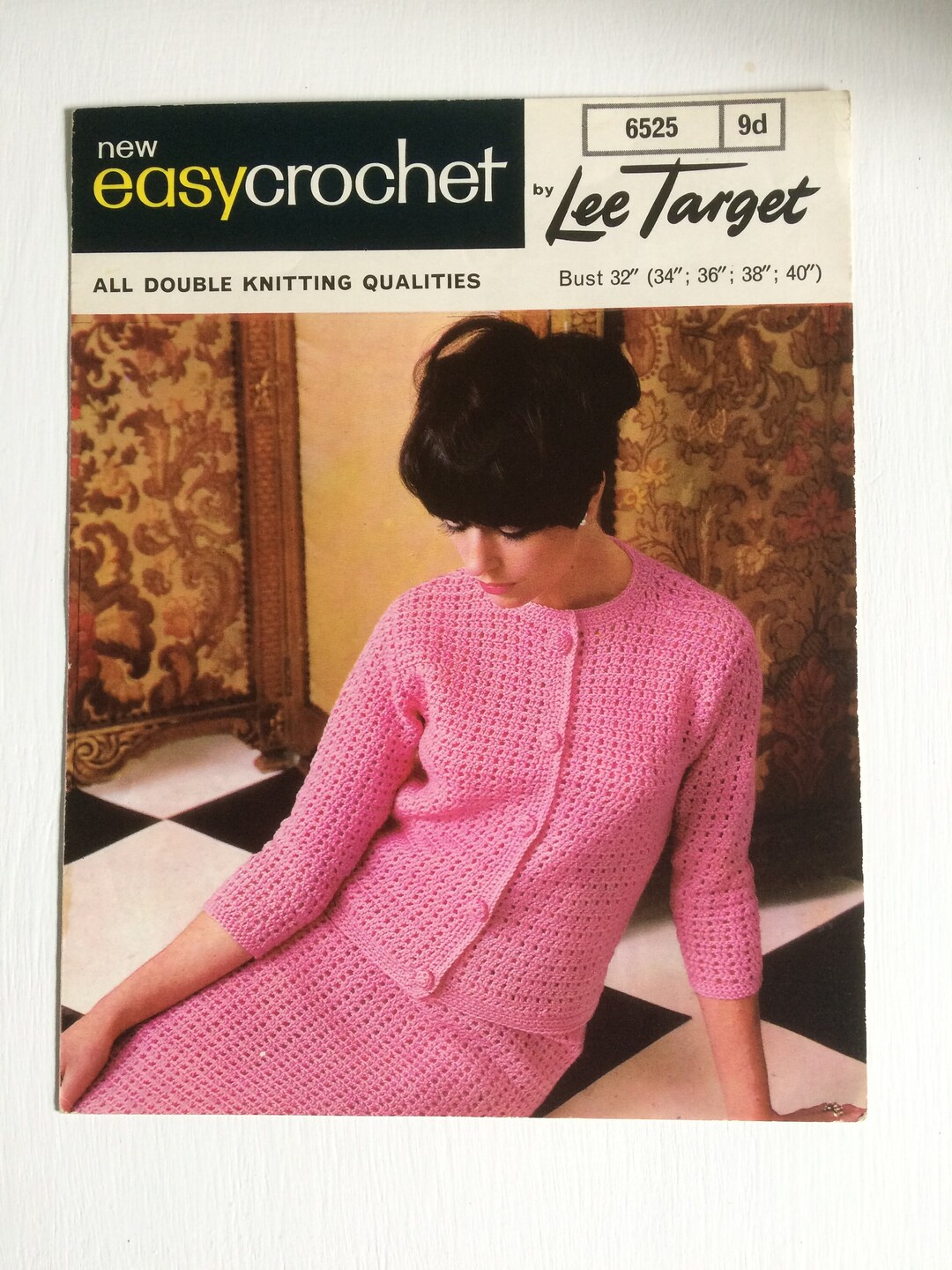 Vintage Crochet Ladies Suit/lee Target Pattern No 6525/1960's Elegance ...